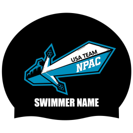 USA SILICONE CAP WITH SWIMMER NAME SET OF 2 - D&J Sports